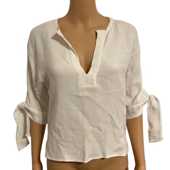 Zara | Tops | Zara Womens Small White Casual Work Blouse Top | Poshmark
